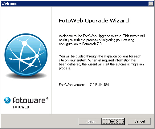 Upgrading from an earlier version of FotoWeb